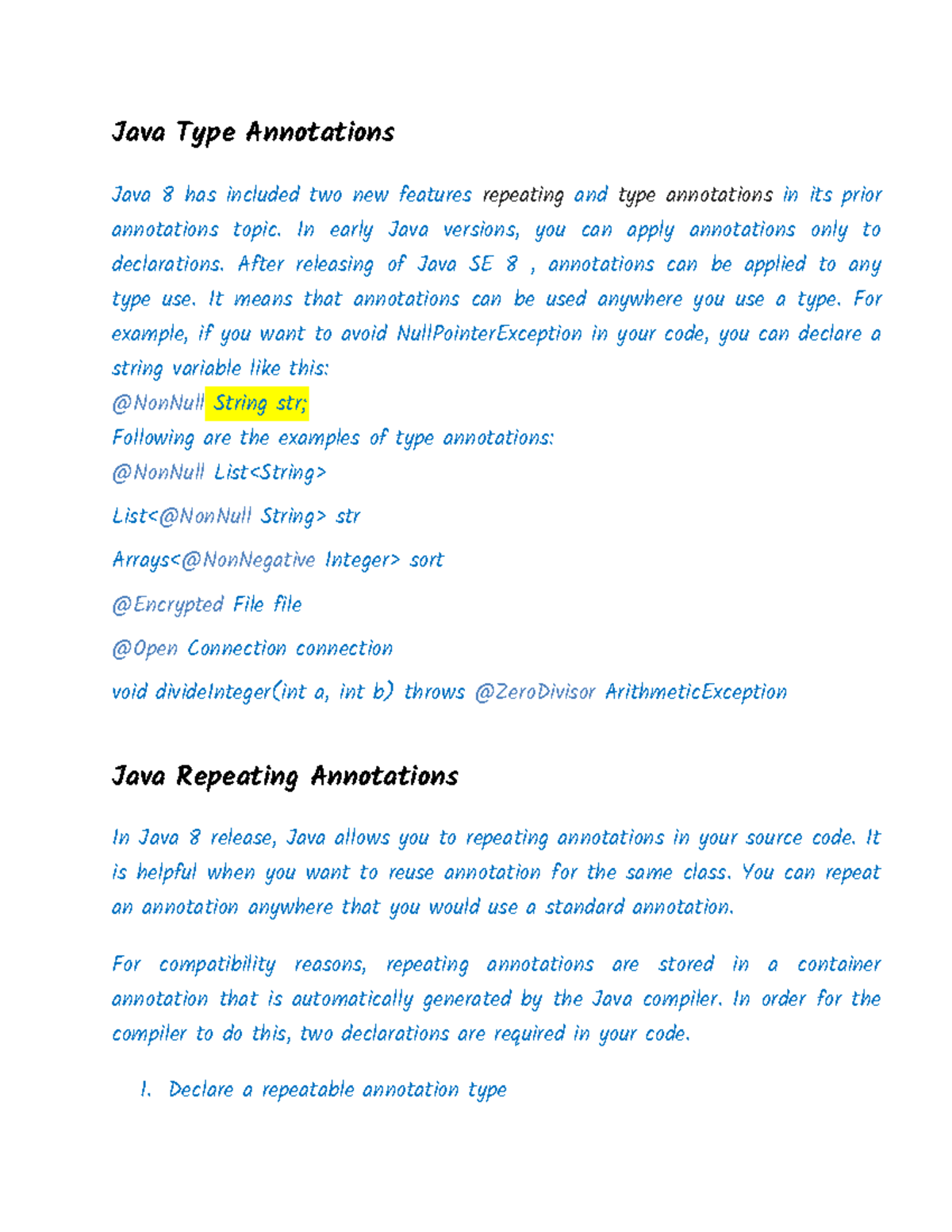 2 Annotations Oop With Java Aktu Third Unit Topic Java Type