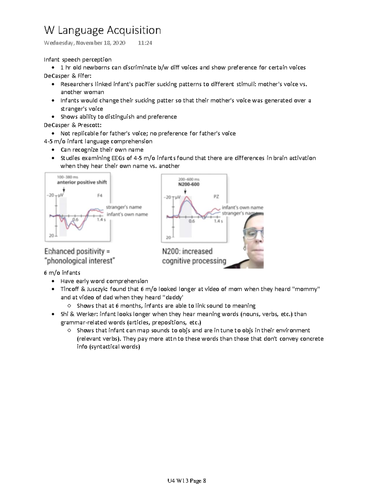 Unit 4 Language Acquisition - Infant speech perception - 1 hr old ...