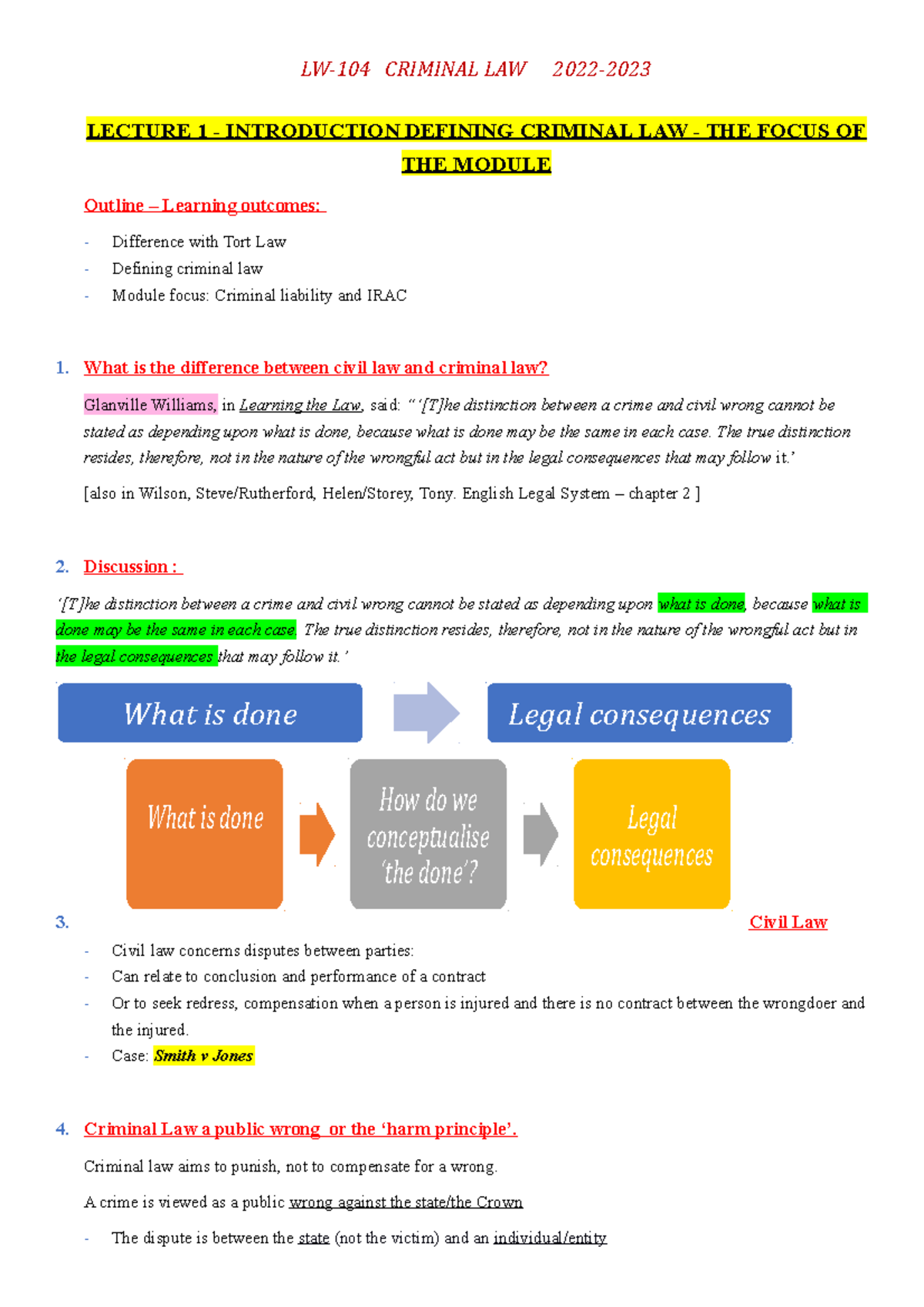 Lecture 1 - Jo - LW-104 CRIMINAL LAW 2022- LECTURE 1 - INTRODUCTION ...