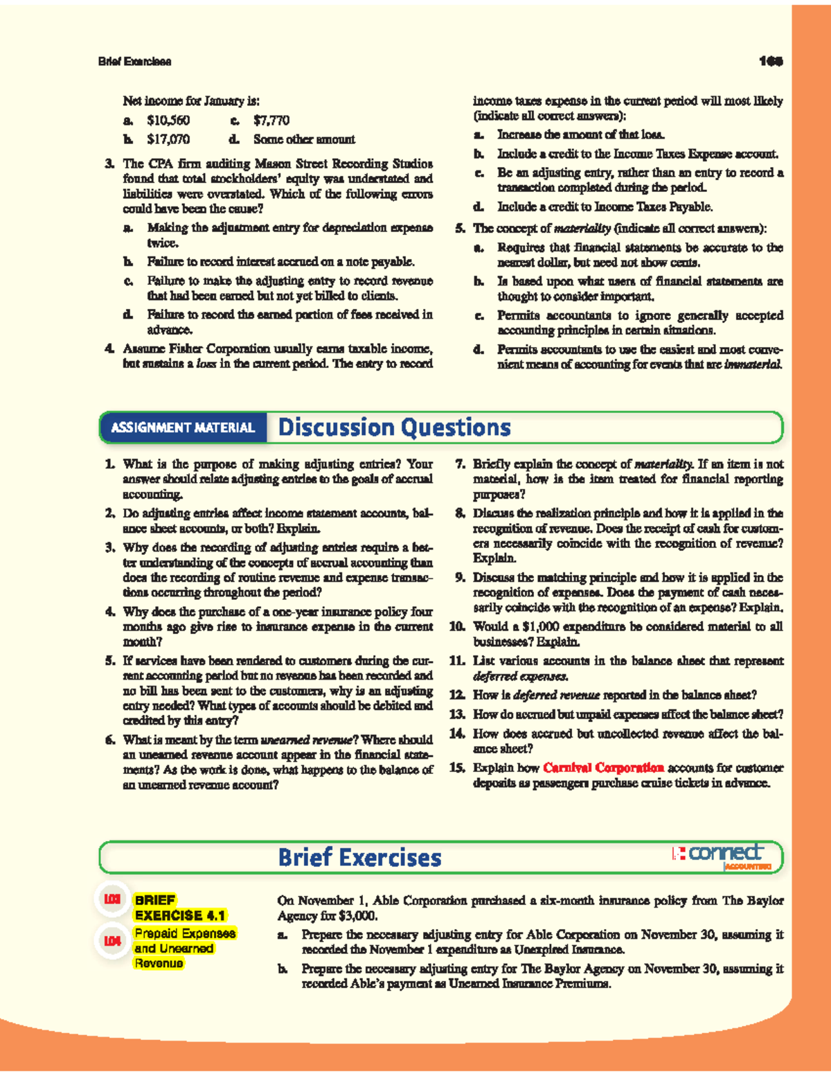 Chapter # 4 - Questions - QWEQWEQWE - financial accounting - Studocu