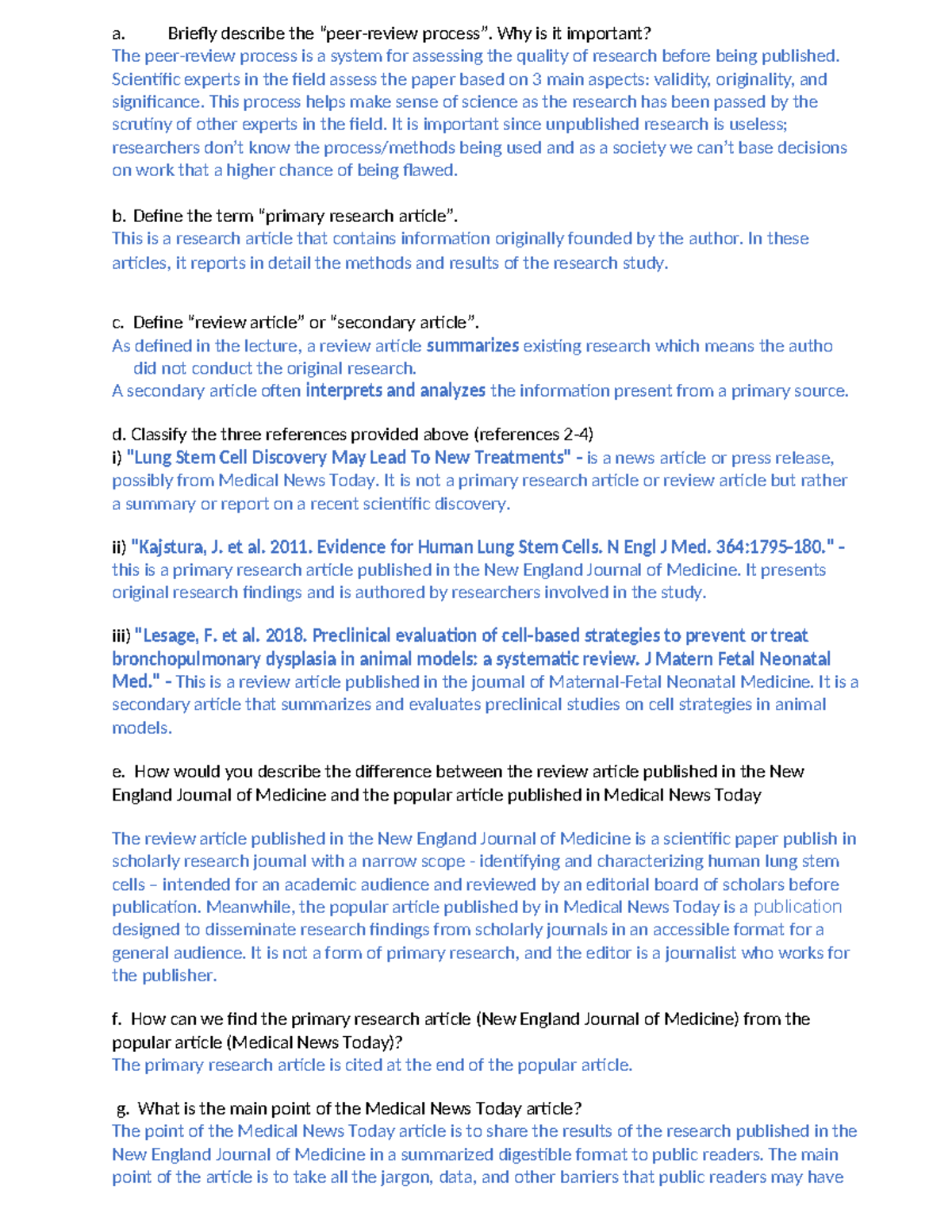 Tutorial 3 - tut - a. Briefly describe the “peer-review process”. Why ...