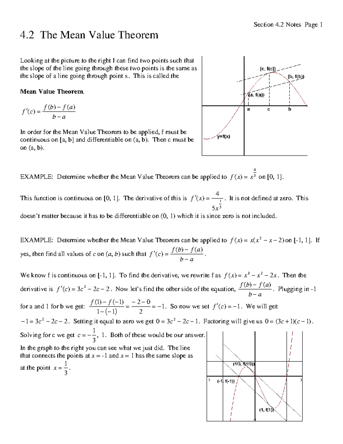 4 2 Notes 181T - very important math 181 lecture materials with example ...