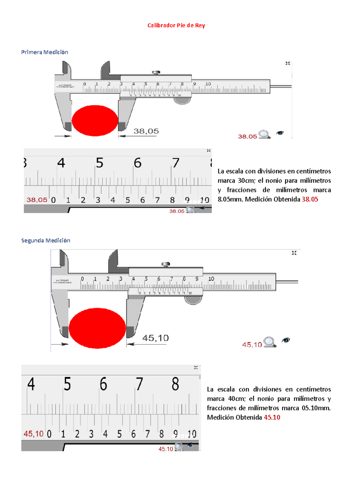 Calibrador Pie de Rey - fisica - Calibrador Pie de Rey Primera Medición ...
