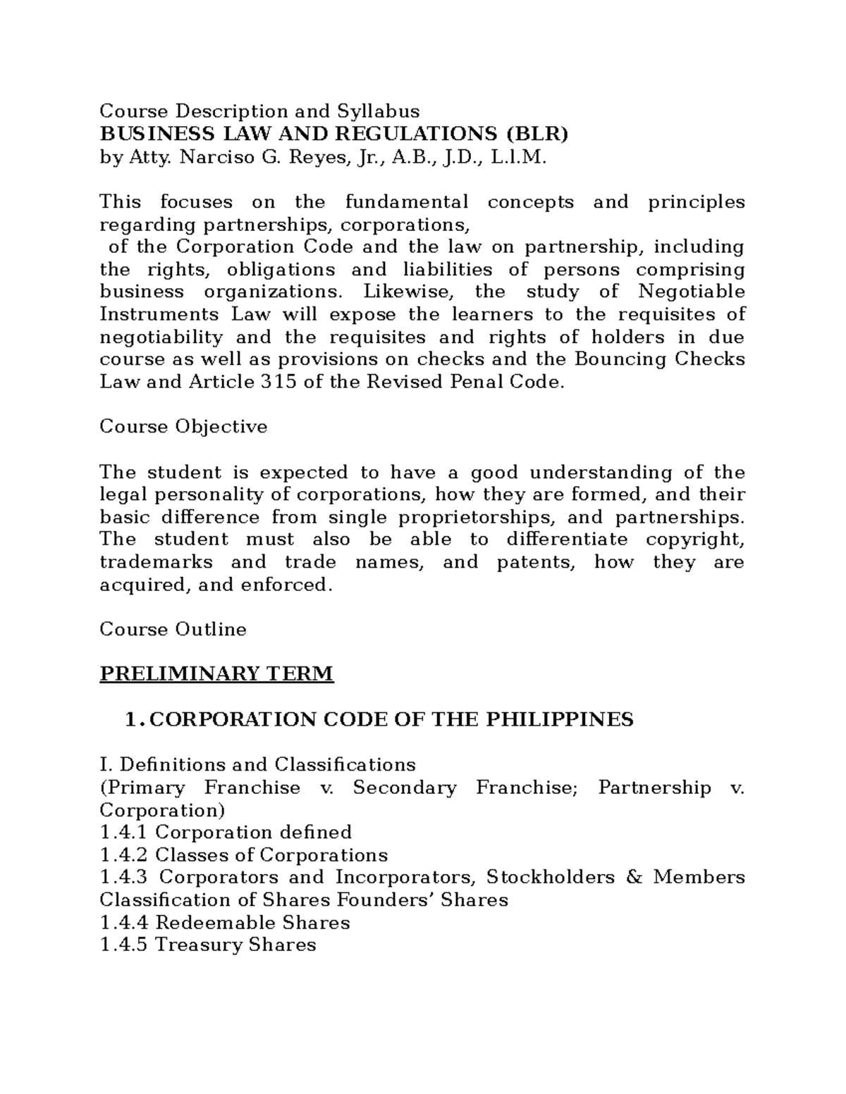 Course Description Business Law And Regulations Course Description course-description-business-law-and-regulations-course-description