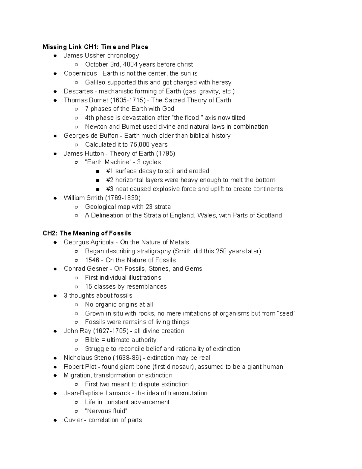 ML Chapter 1 & 2 - Missing Link CH1: Time and Place James Ussher ...