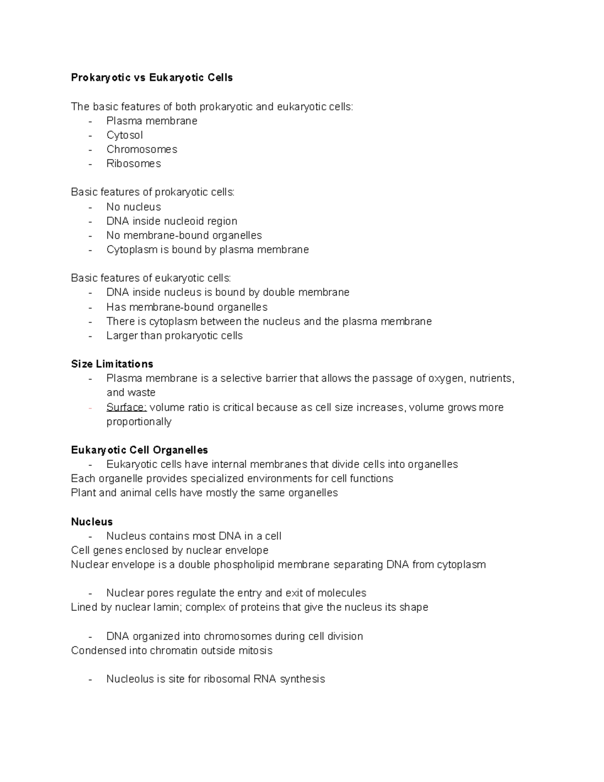 Chapter 6 "Tour of the Cell" Molecular and Cellular Biology ...