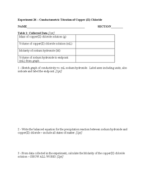 Experiment 24 Report - practice lab - Experiment 2 4 – Chemical ...