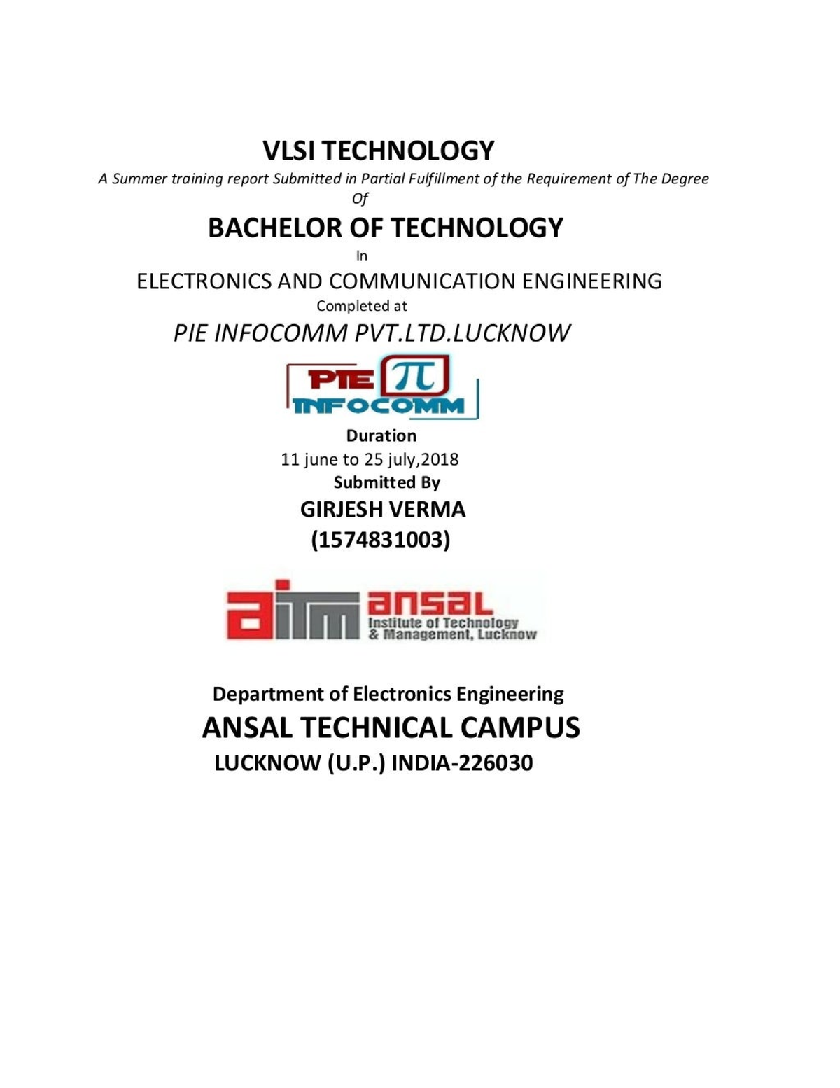 VLSI internship report - Microwave Devices - Studocu