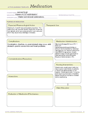 Active Learning Template GI - ACTIVE LEARNING TEMPLATES TherapeuTic ...