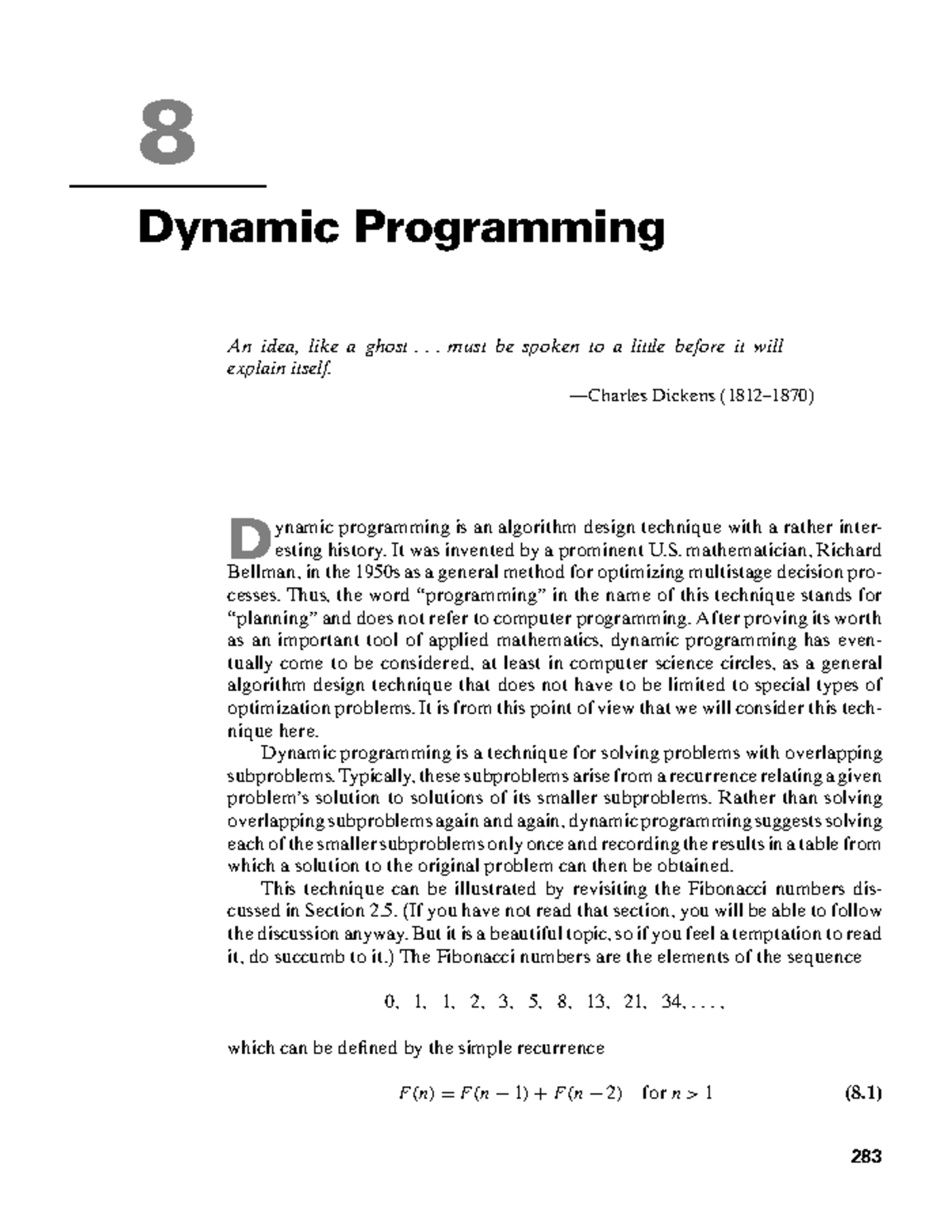 Ada module 4 - Gud - 8 Dynamic Programming An idea, like a ghost ...