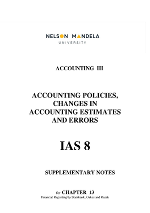 Provision IAS 37 IFRS Standards lecture notes - International ...