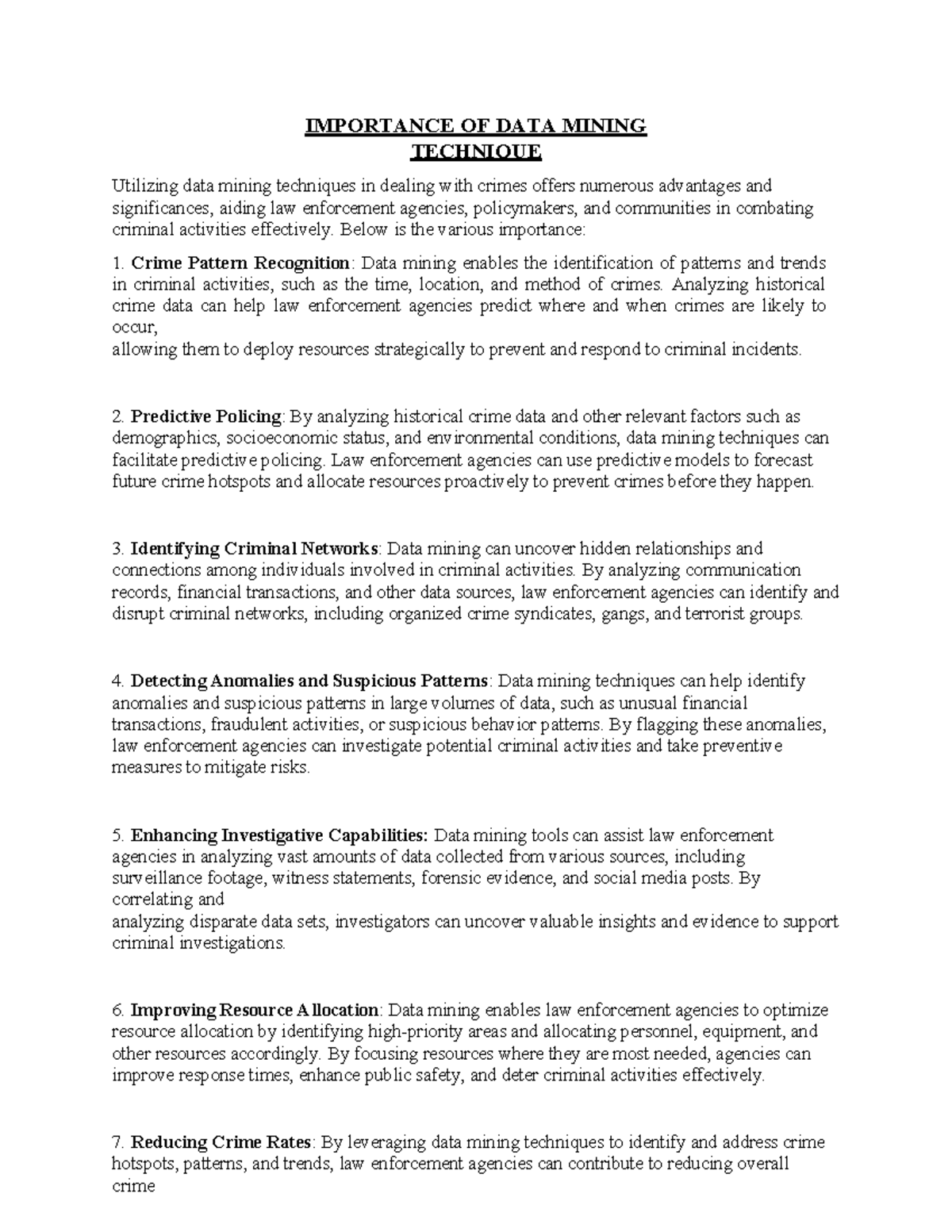 Importance OF DATA Mining Technique - IMPORTANCE OF DATA MINING TECHNIQUE Utilizing data mining ...