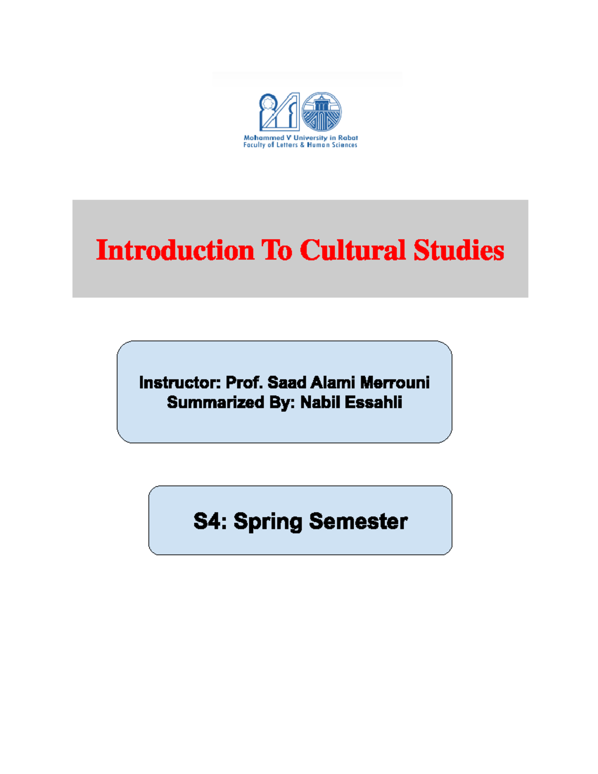 Introduction To Cultural Studies Summary - Introduction: The Concept of ...