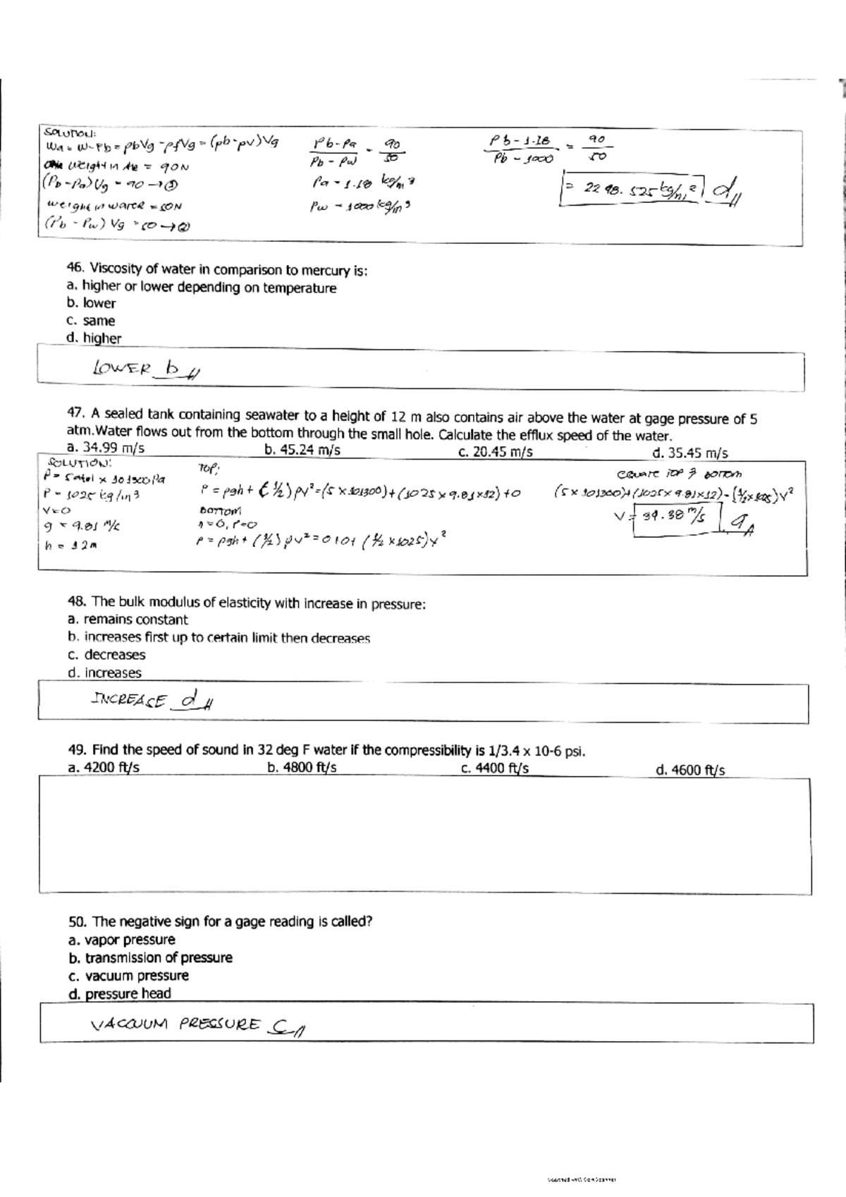 Fluid Mechanics LA 5.ESAS part 7 - Electrical Engineering - Studocu