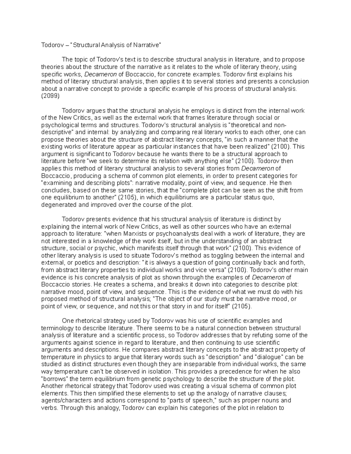 Todorov "Structural Analysis of Narrative" worksheet - Todorov ...