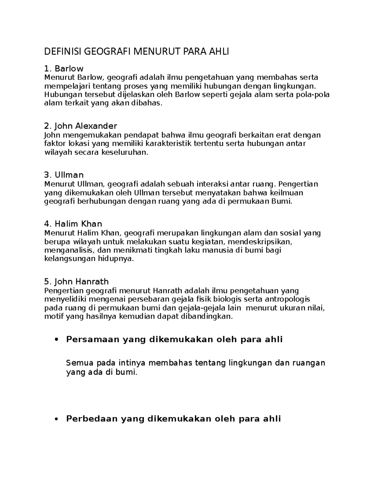 Definisi Geografi Menurut PARA AHLI - DEFINISI GEOGRAFI MENURUT PARA ...