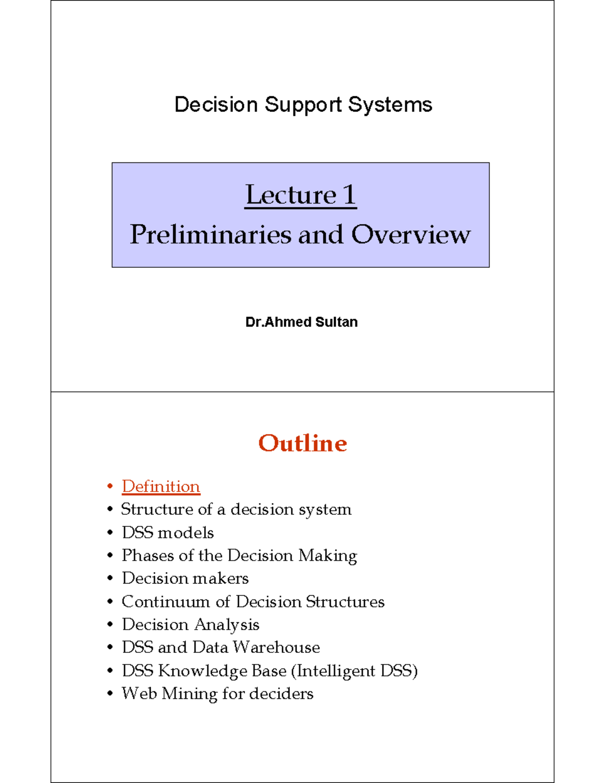 Lecture one - note - - Studocu
