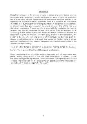 Coida - Lecture notes 1 - Compensation for Occupational Injuries and ...