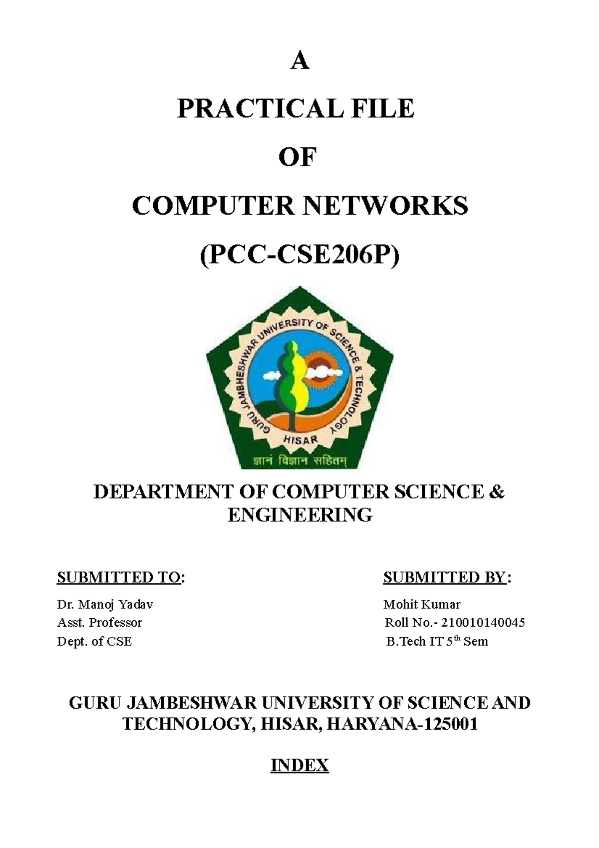 CN Practical File(45.Mohit Kumar) - A PRACTICAL FILE OF COMPUTER ...