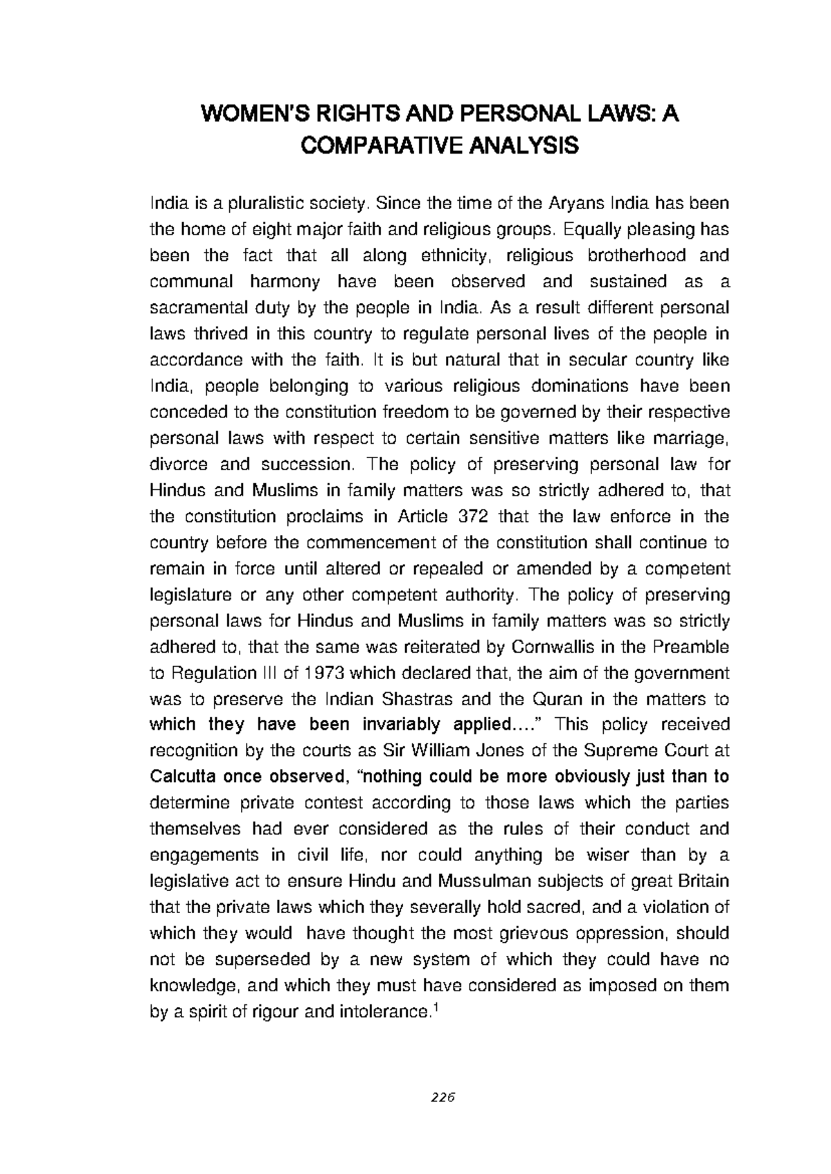 Women and the Personal laws - WOMEN’S RIGHTS AND PERSONAL LAWS: A ...