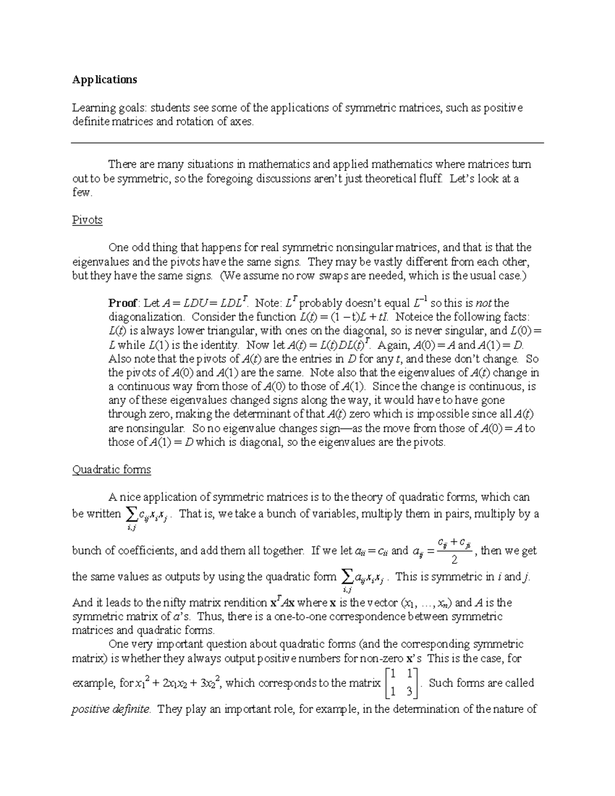 48 Symmetry Applications - Applications Learning goals: students see ...