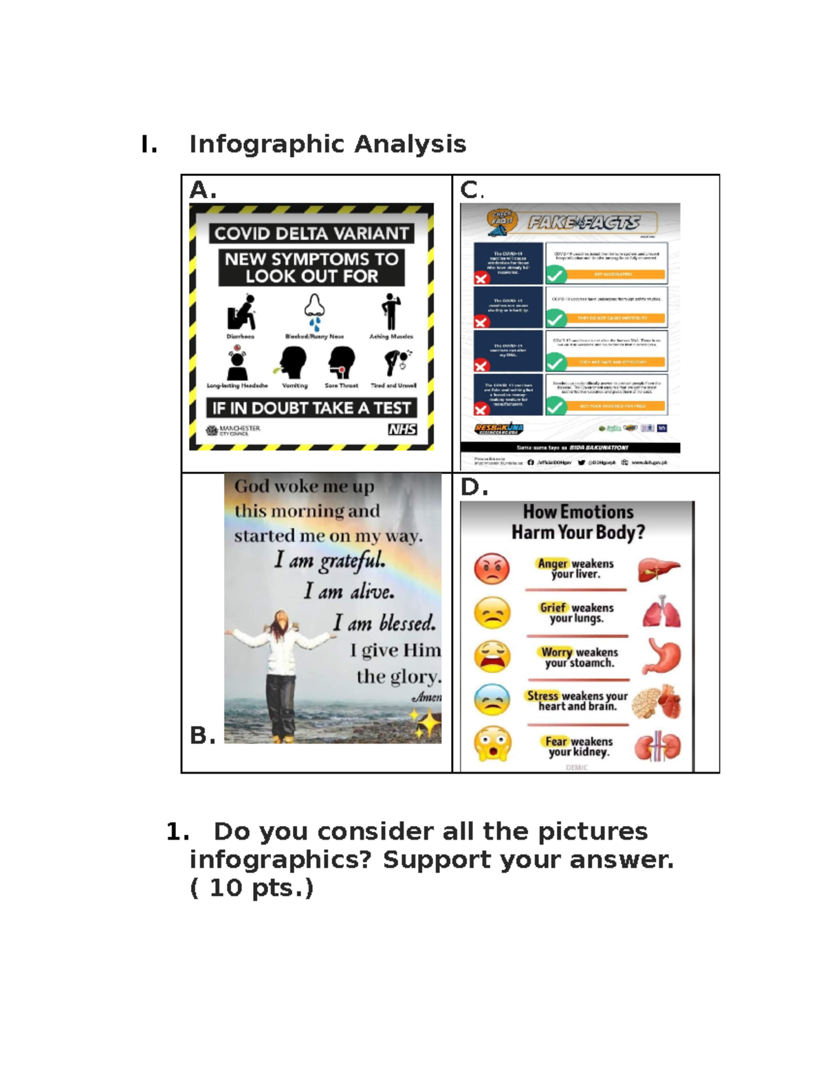 Purposive Communication - I. Infographic Analysis A. C. B. D. Do you ...