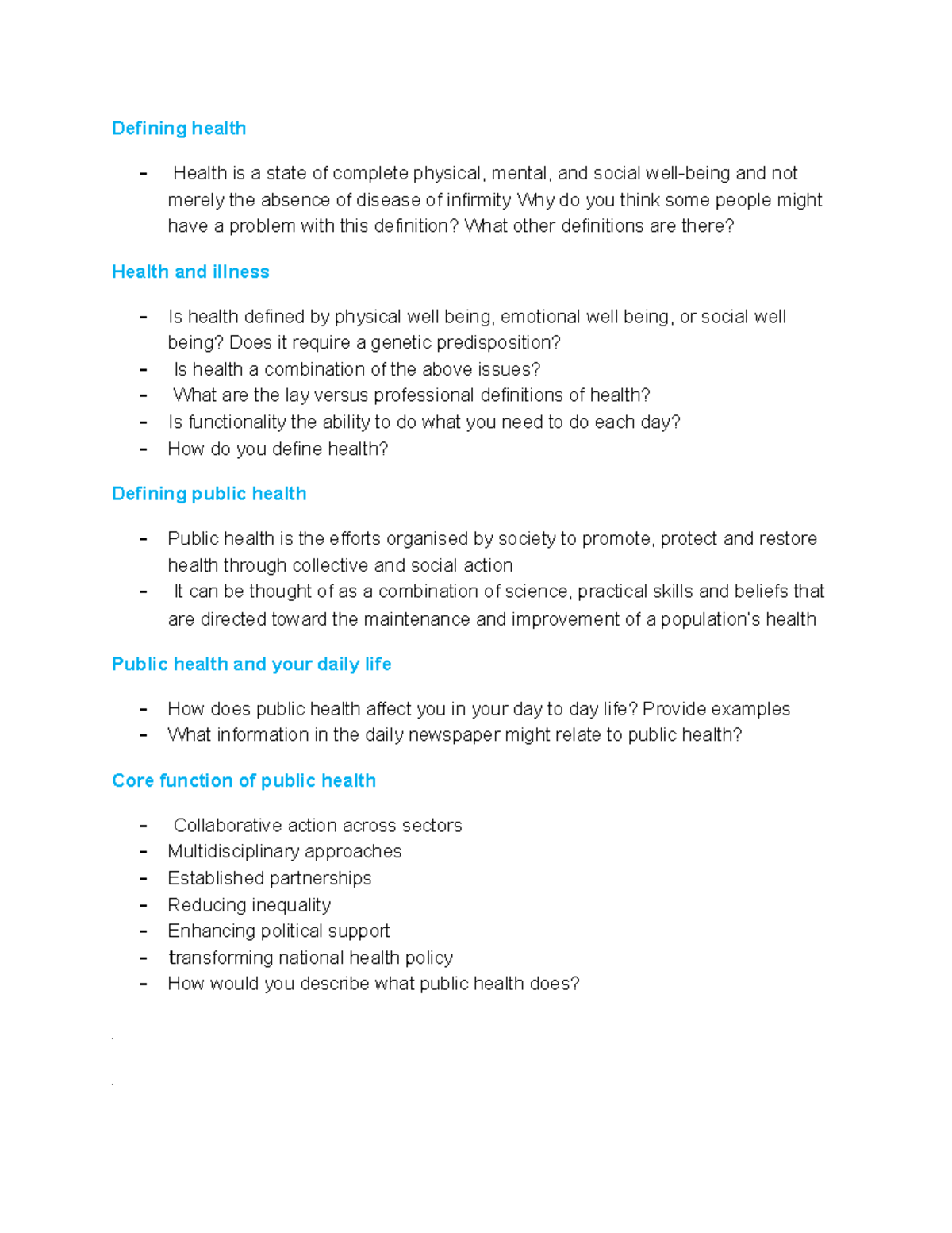 primary health care EXAM- Final - Warning: TT: more functions defined than expected Defining ...