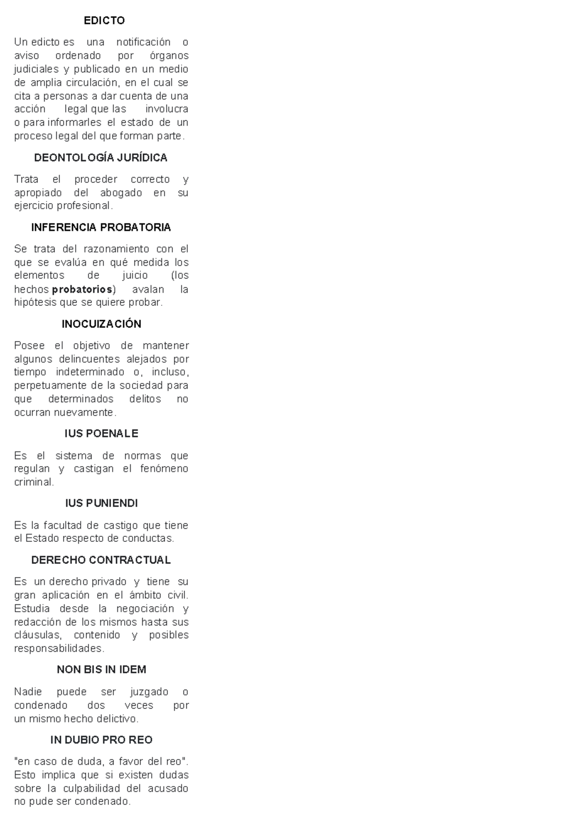 Fichas DE Derecho - apuntes - EDICTO Un edicto es una notificación o ...