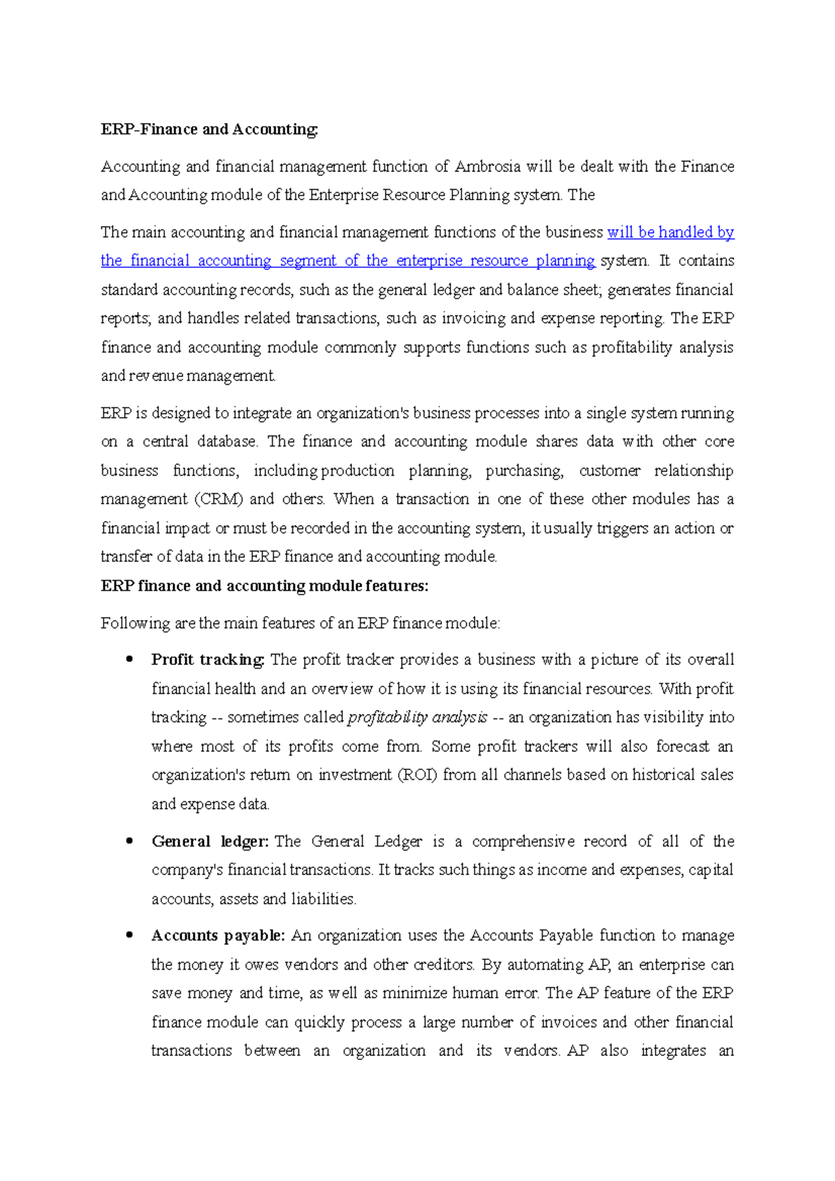 Assignment (Financial accounting) - ERP-Finance and Accounting ...