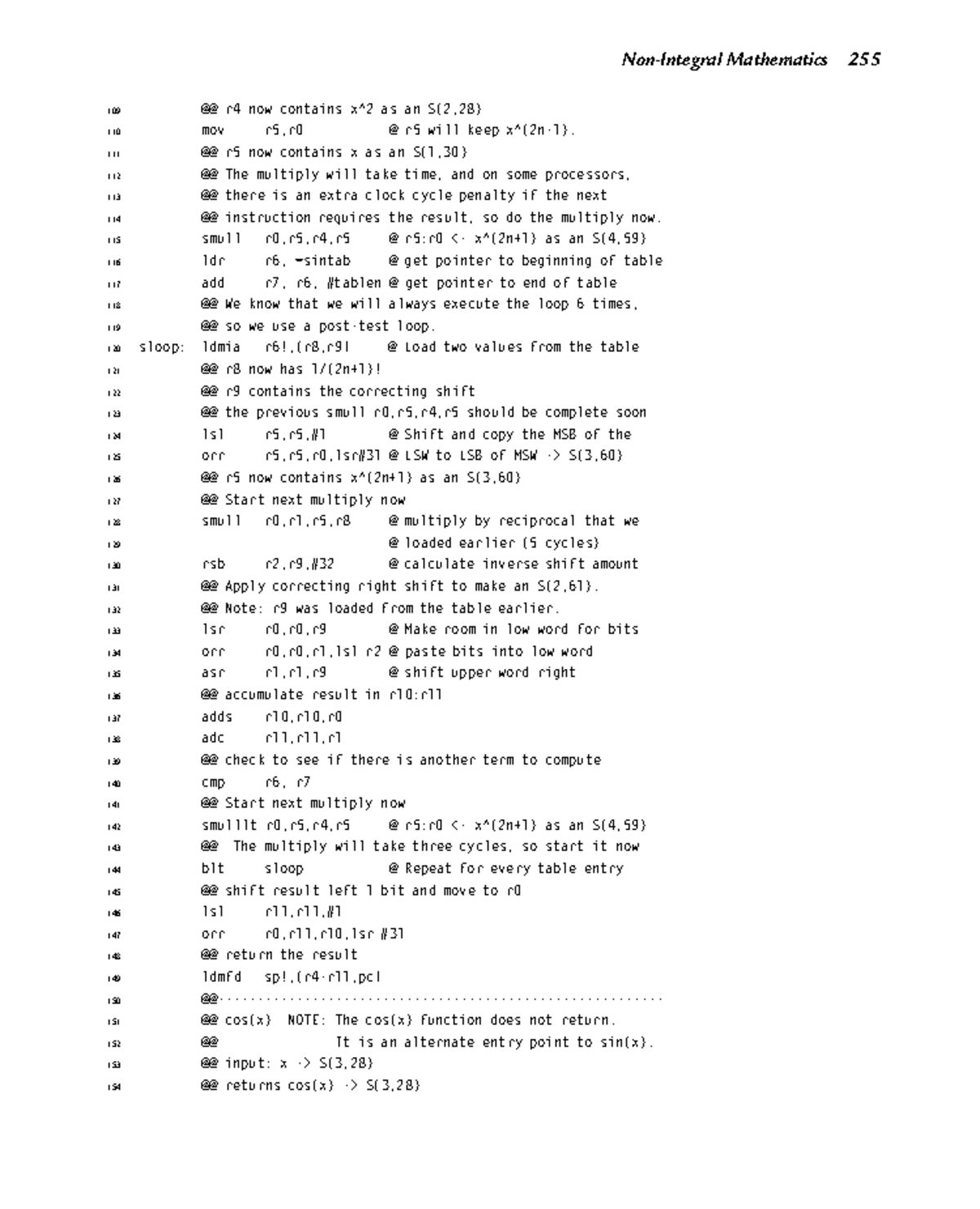 Modern Assembly Language Programming-61 - Non-Integral Mathematics 255 109 @@ r4 now contains x ...