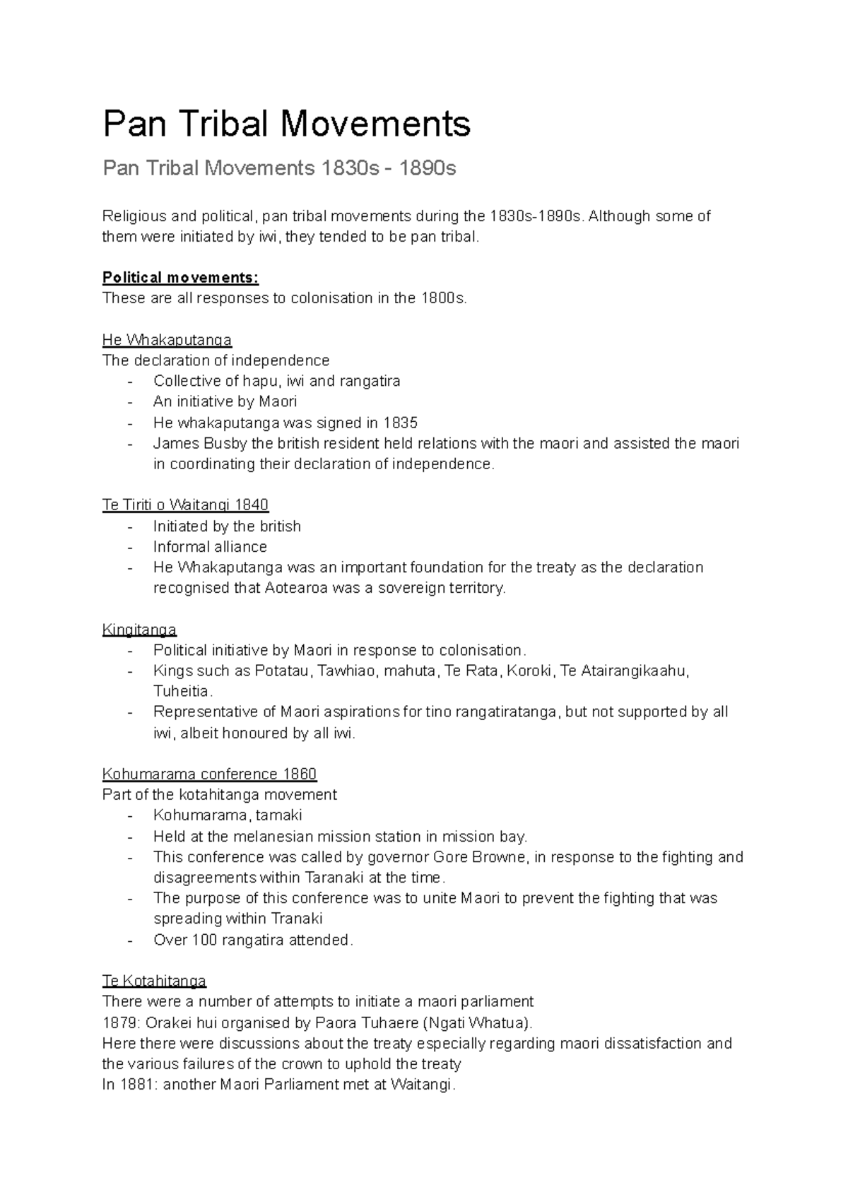 Pan Tribal Movements 1830s-1890s - Pan Tribal Movements Pan Tribal ...