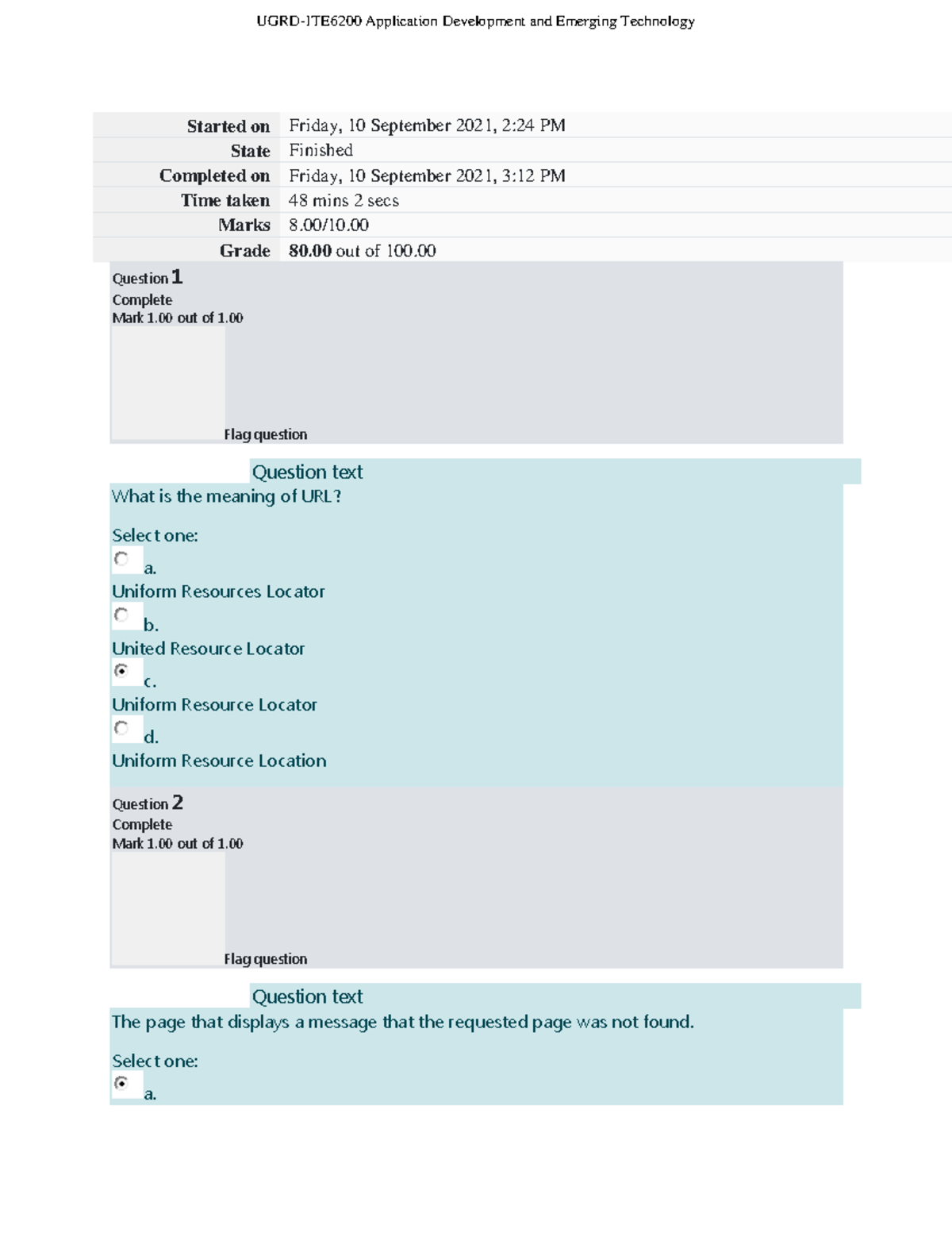 Prelim Q1 - Application Development AND Emerging Technology - Application Development and ...