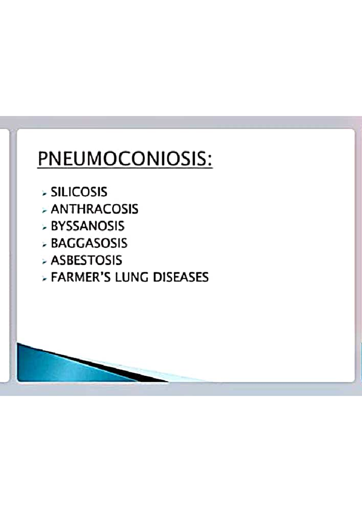3 rd Yr Bsc(N)-MSN-2, Types Of Pneumoconiosis - Bsc.nursing - Studocu