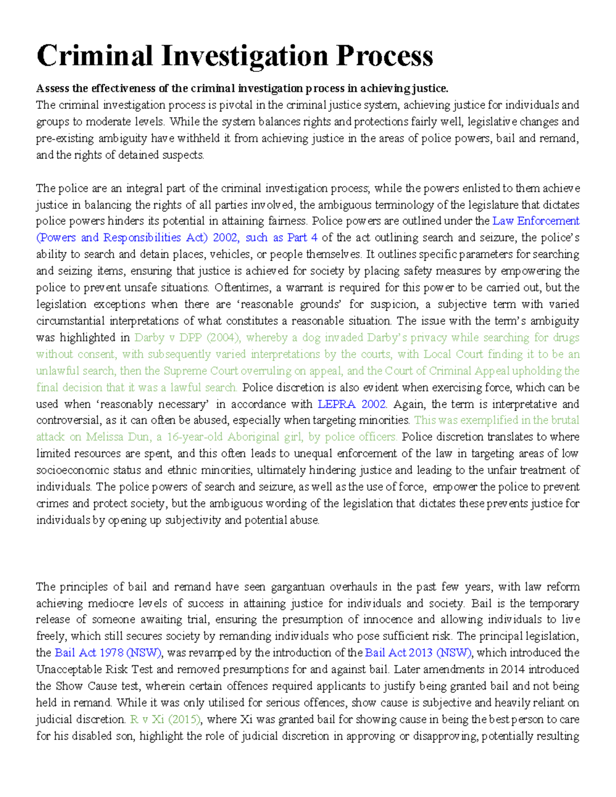 Criminal investigation process essay - Criminal Investigation Process ...