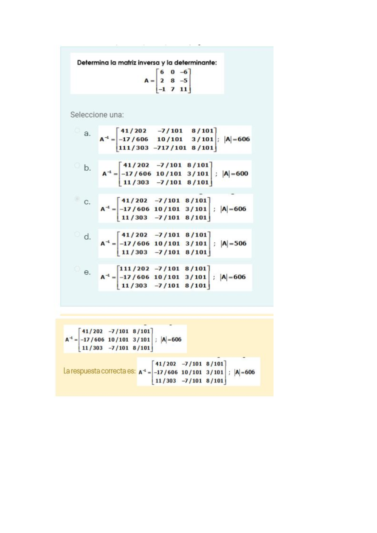 Algebra matricial actividad virtual 02 - Determina la matriz inversa y ...