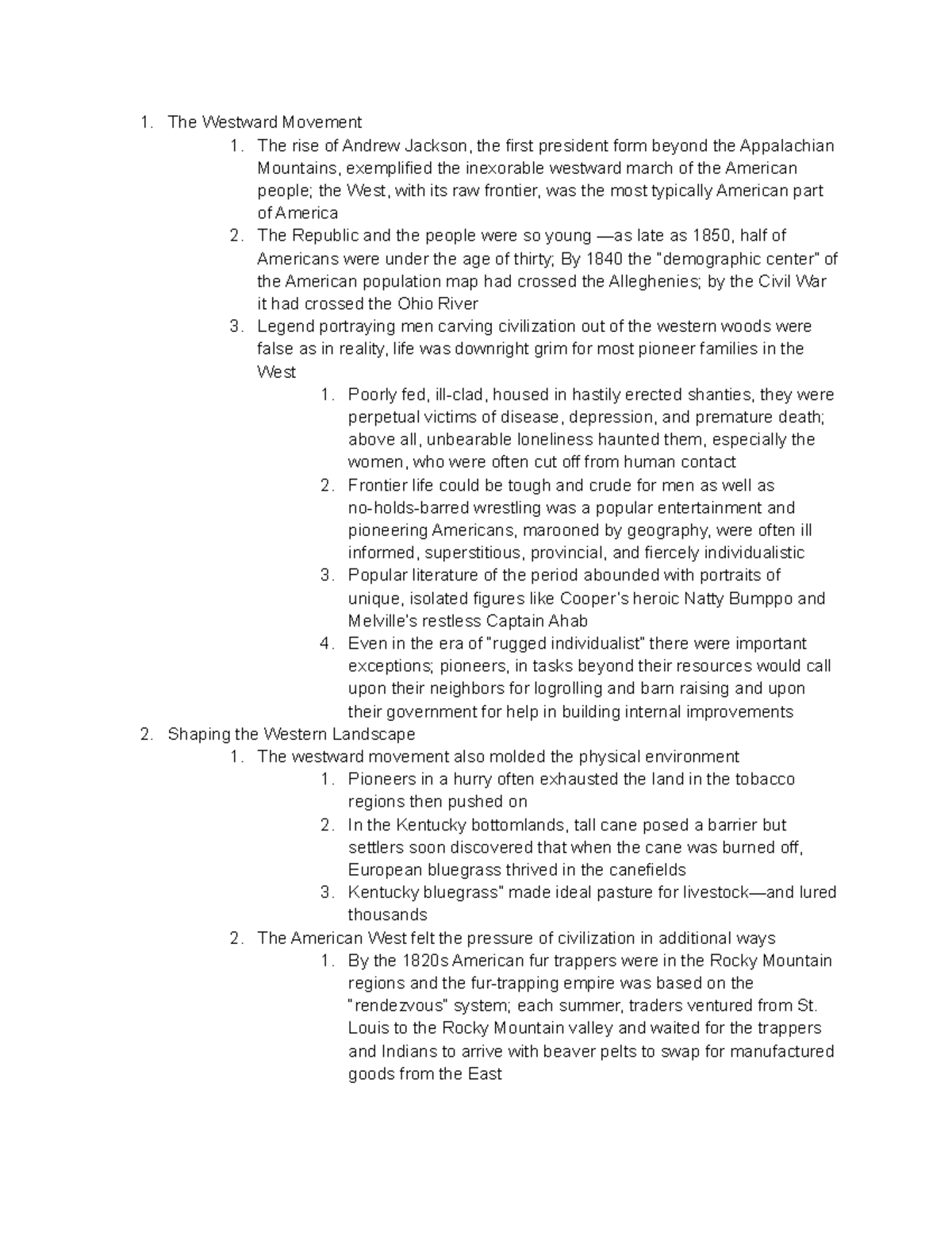 Chapter 14 Forging the National Economy, 1790-1860 - The Westward ...