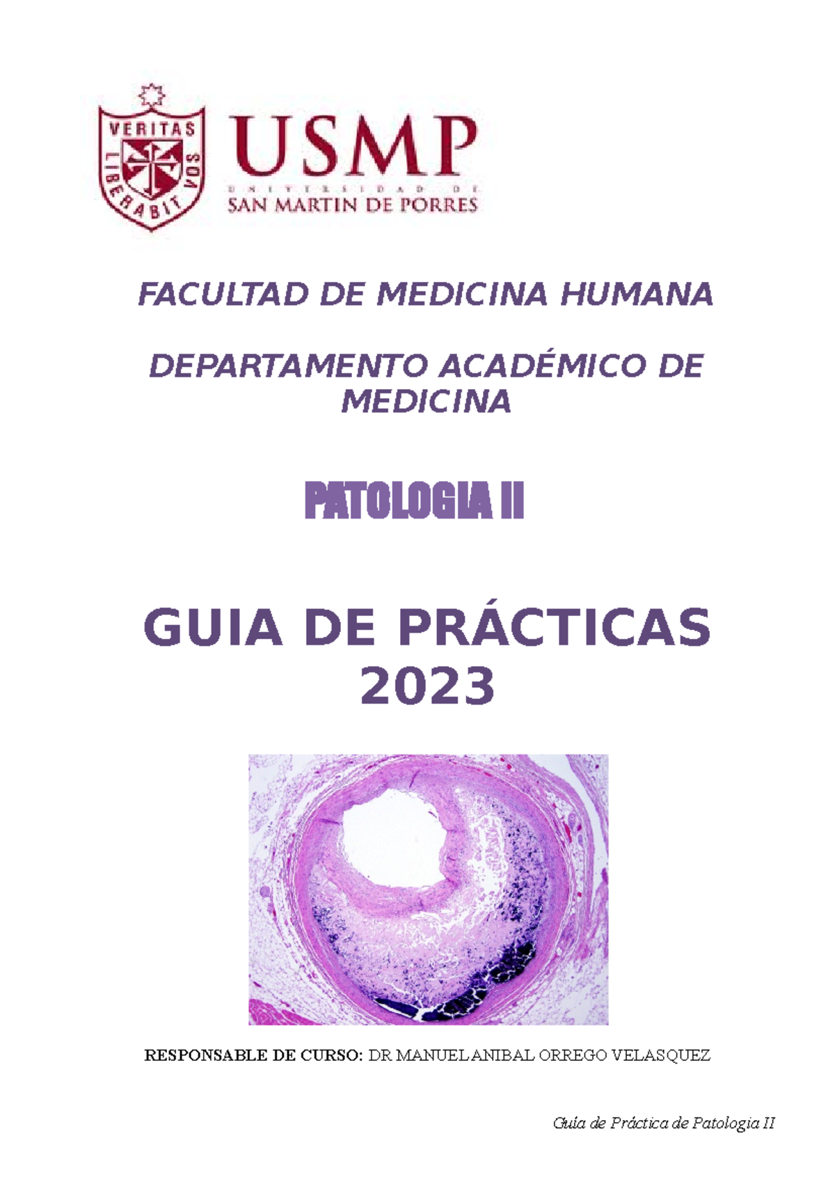 GUIA DE Practicas 2023 actualizado - FACULTAD DE MEDICINA HUMANA DEPARTAMENTO ACADÉMICO DE ...