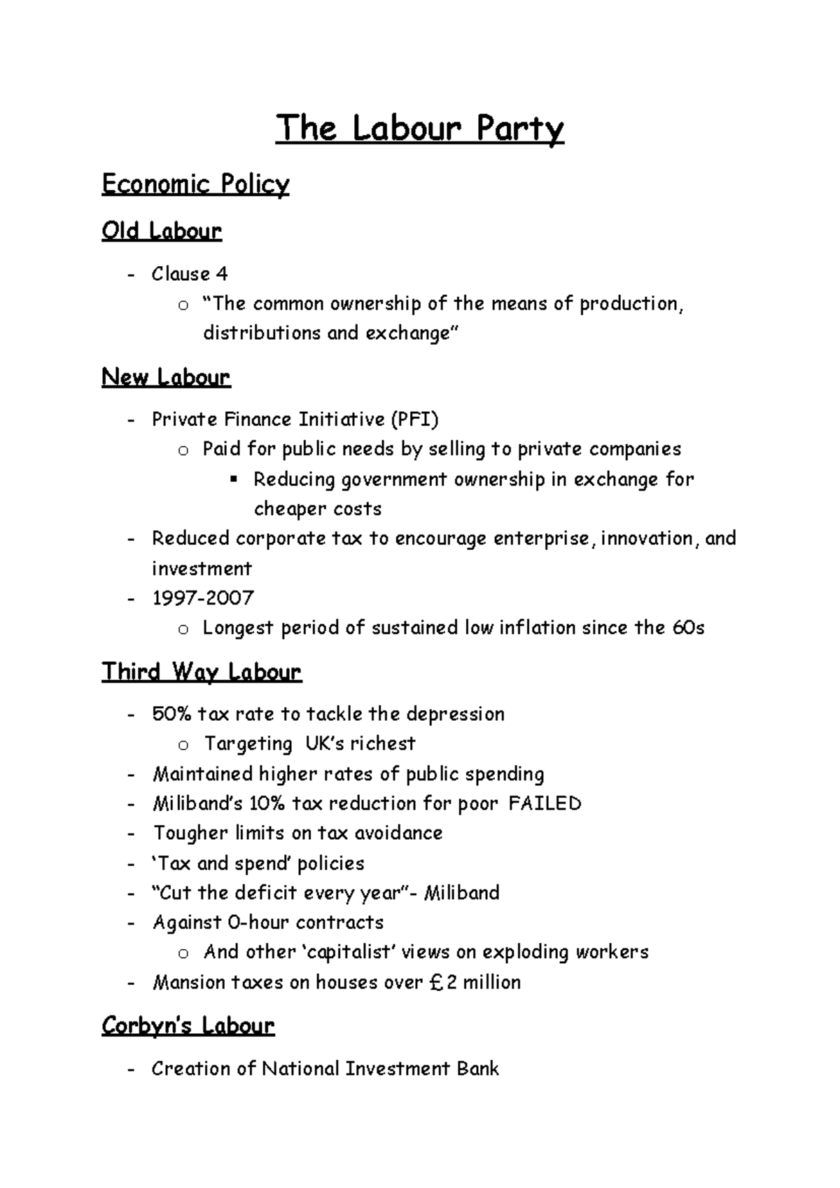 The Labour Party and manifestos of other parties - The Labour Party ...