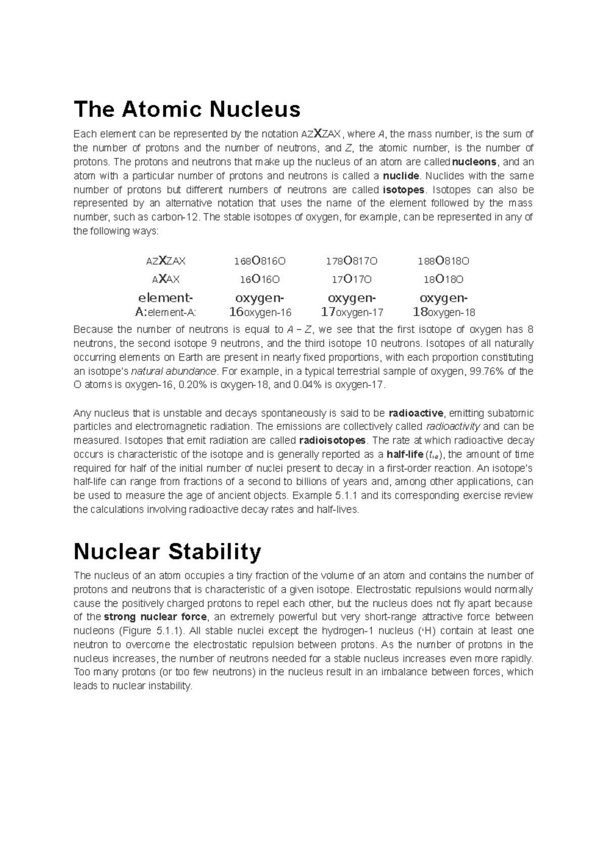 Nuclear Chemistry - The Atomic Nucleus Each element can be represented ...