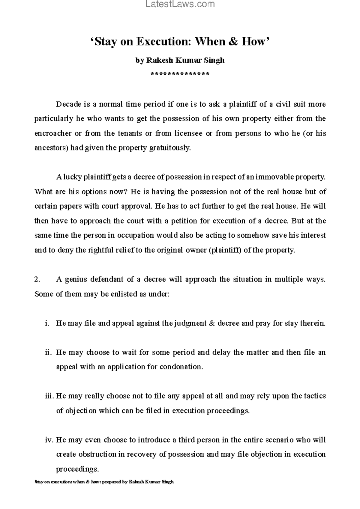 Stay on Execution When How - ‘Stay on Execution: When & How’ by Rakesh ...