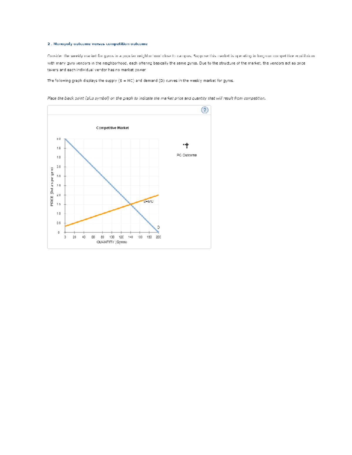 2 . Monopoly outcome versus competition outcome - 2 . Monopoly outcome ...