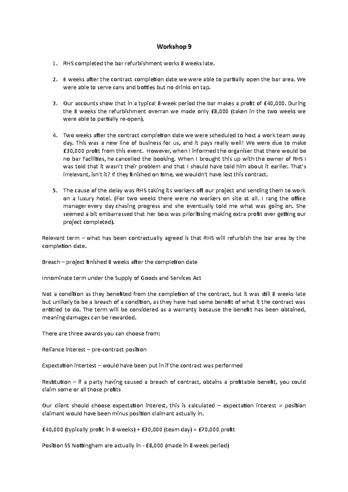 Workshop 9 - BPP - Studocu