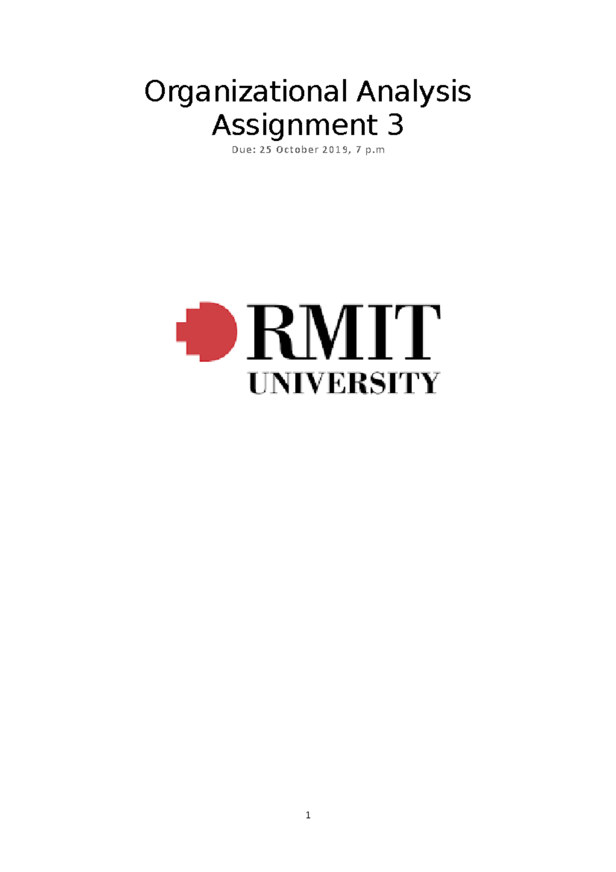 Assignment 3 OA Studocu - Organizational Analysis Assignment 3 Due: 25 ...