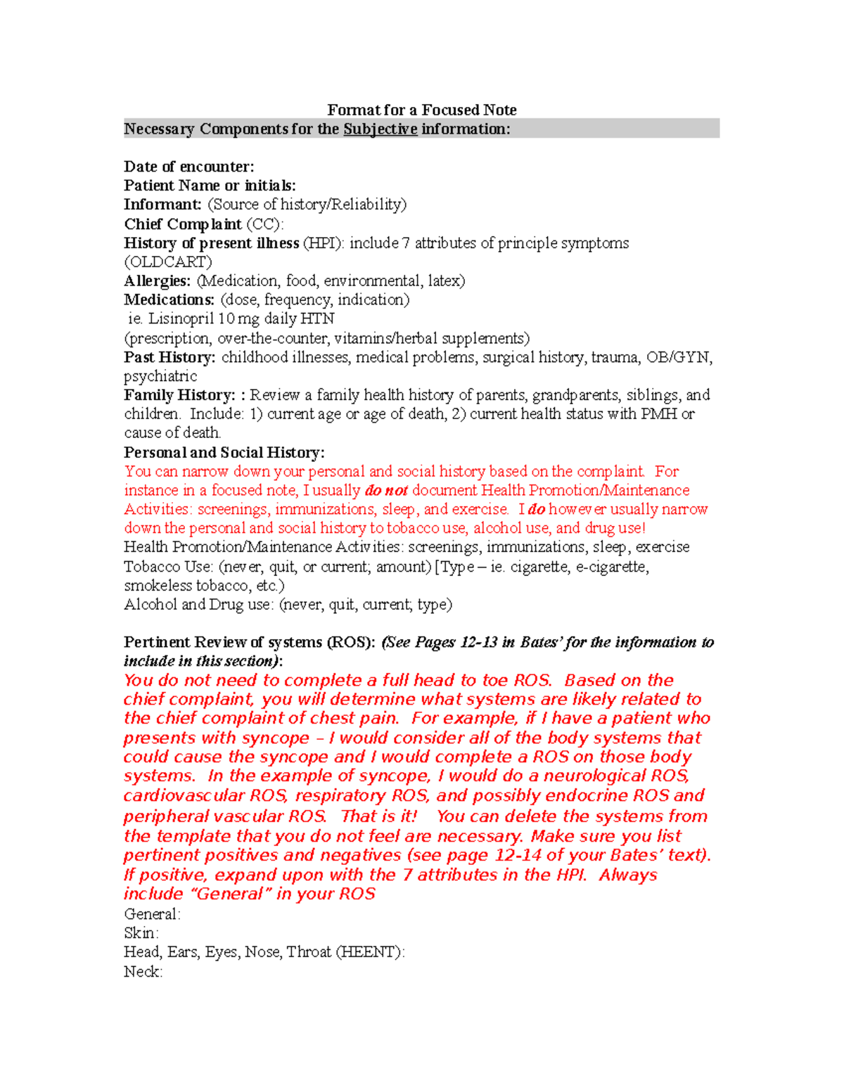 NURS550 - Focused Note Template(18) abdominal - NURS 550 - Studocu