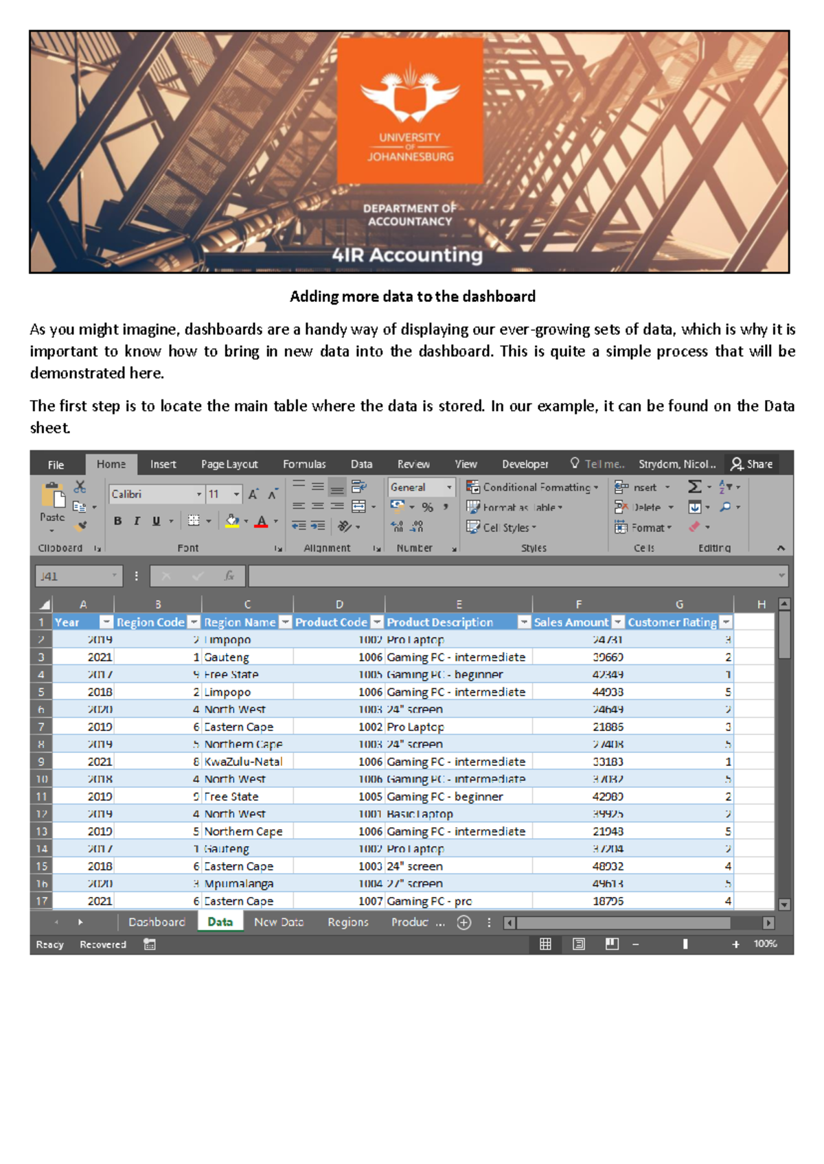 Adding more data - coursework - Adding more data to the dashboard As ...