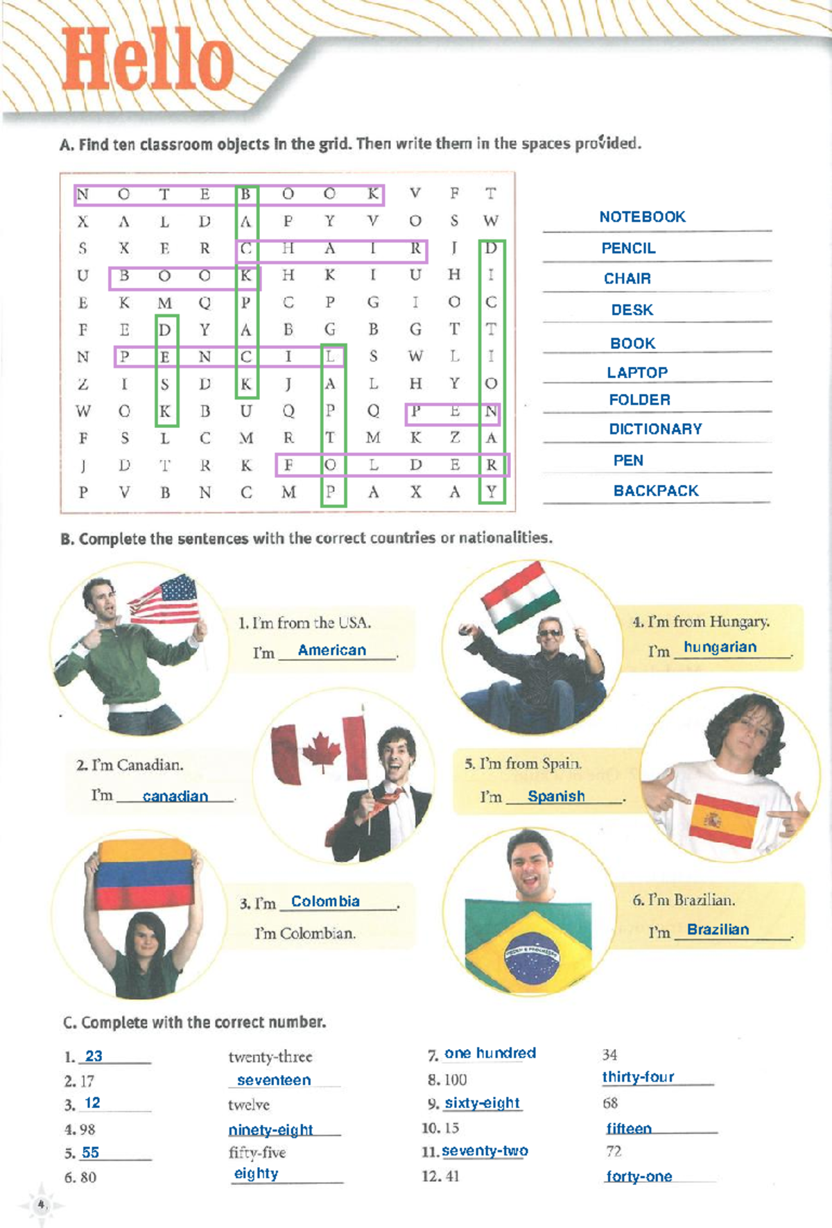 Tarea 1 - NOTEBOOK PENCIL CHAIR DESK BOOK LAPTOP FOLDER DICTIONARY PEN ...