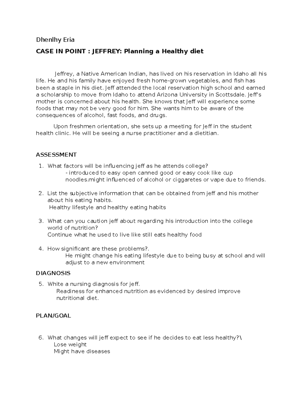 Jeffrey-AND-TARA - case study - Dhenlhy Eria CASE IN POINT : JEFFREY ...