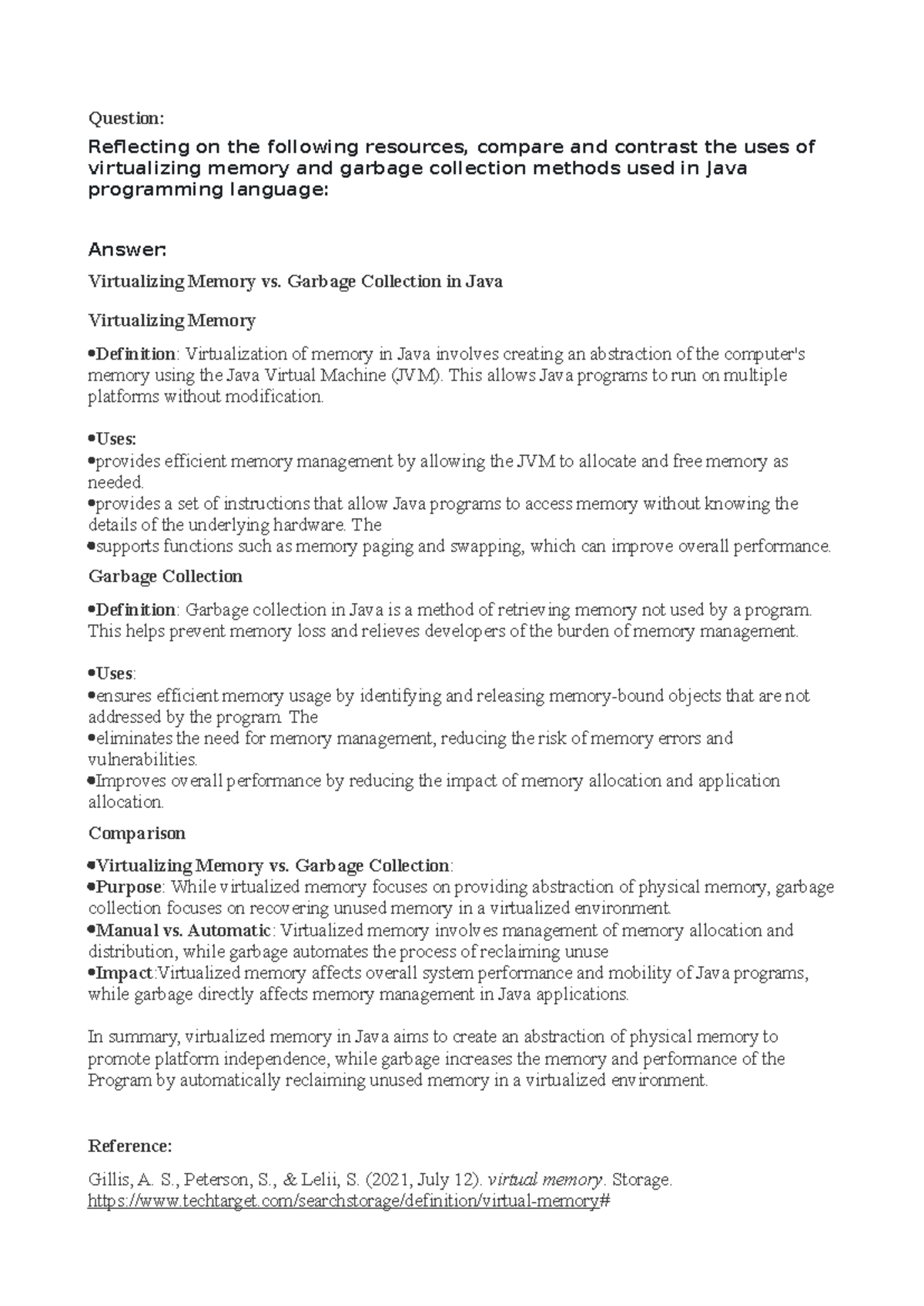 CS 2301 Learning Journal Unit 4 - Question: Reflecting on the following resources, compare and ...