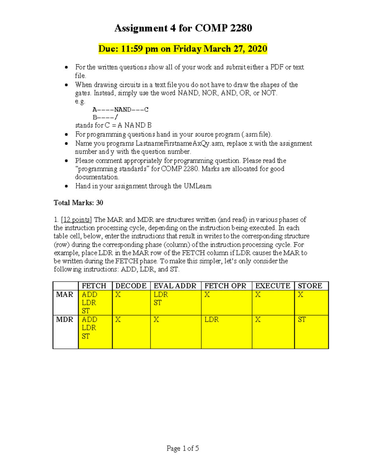 A4Solution - fourth assignment - Warning: TT: undefined function: 32 Due: 11:59 pm on Friday ...