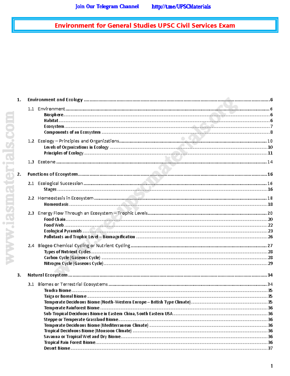 Pmf IAS Environment Notes 2019 [freeupscmaterials - Environment for ...